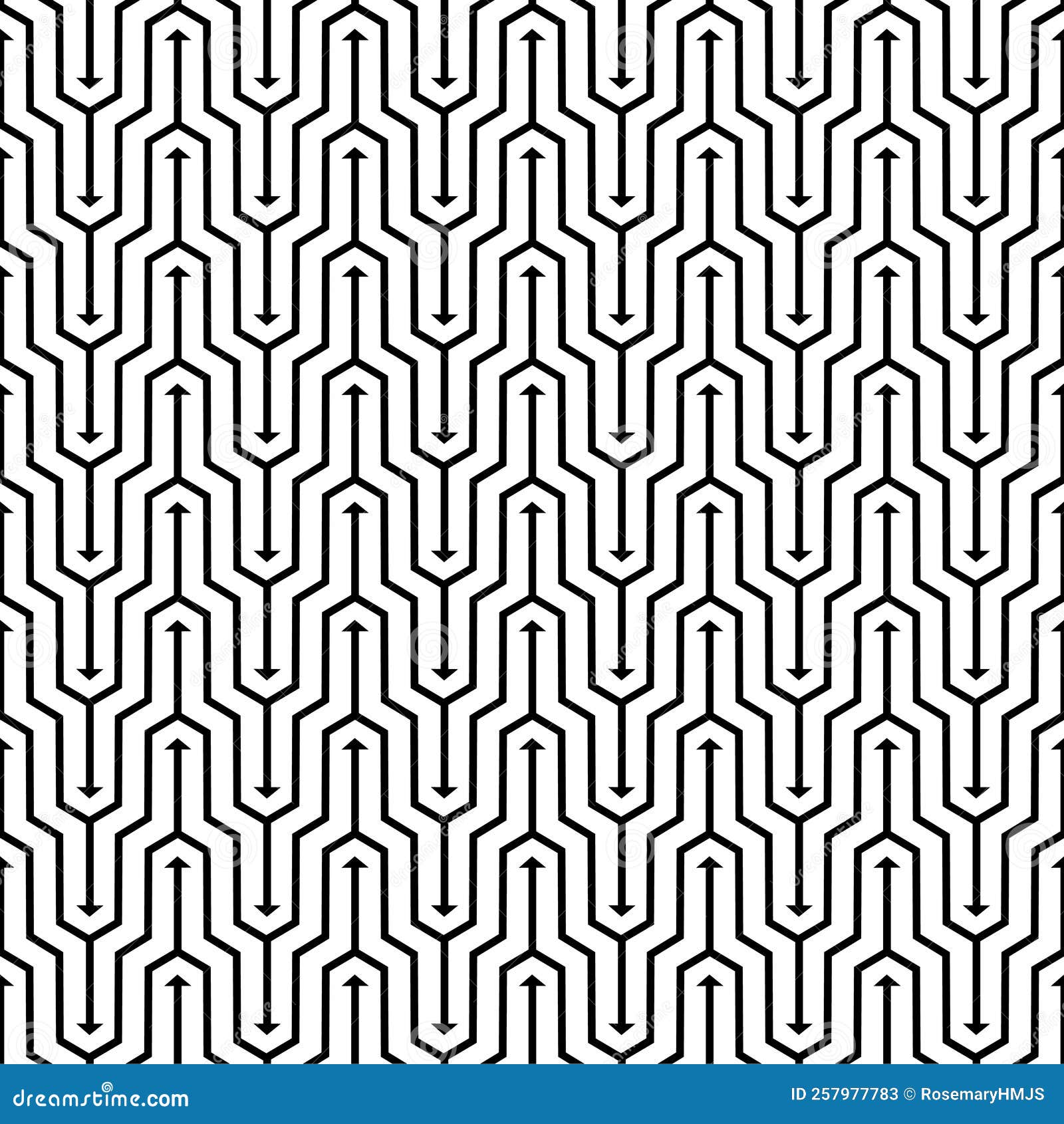 Ziggurat Pattern With Mixed Stripes Cartoon Vector | CartoonDealer.com ...