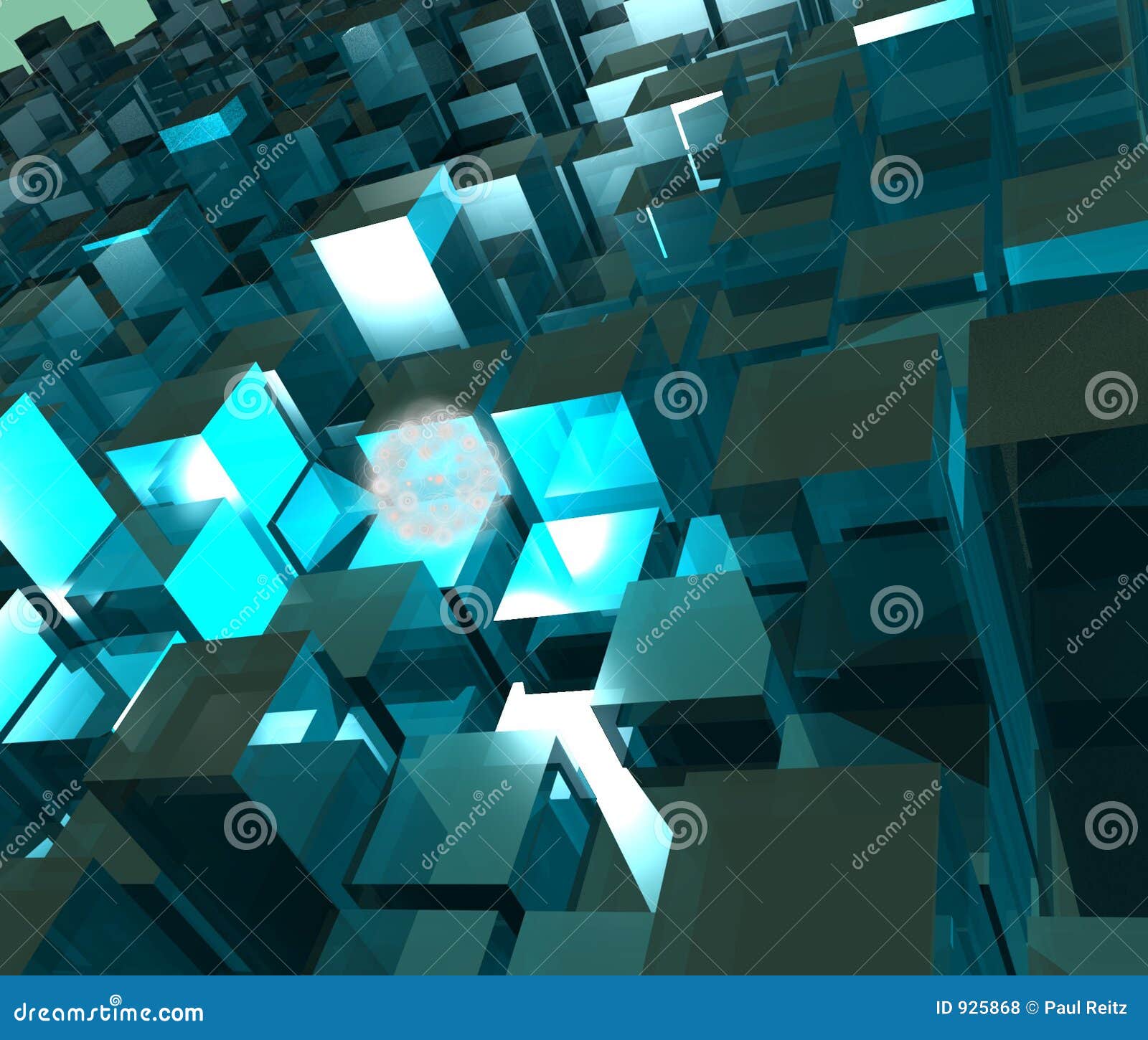 Thing and Cubes stock illustration. Illustration of cubes - 925868