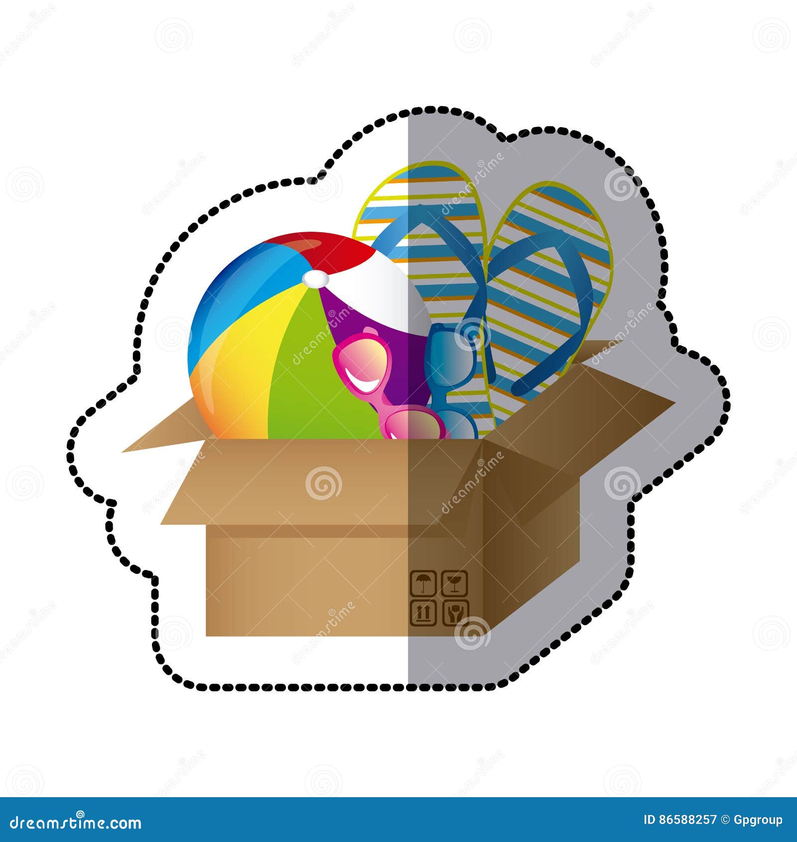 Thing inside the box icon stock illustration. Illustration of inside ...