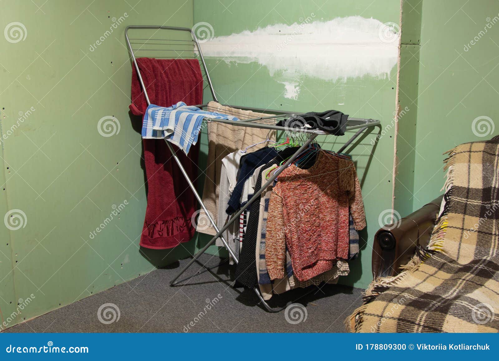 Things on the Dryer Floor in a Poor Middle Class Room, Repair in the ...