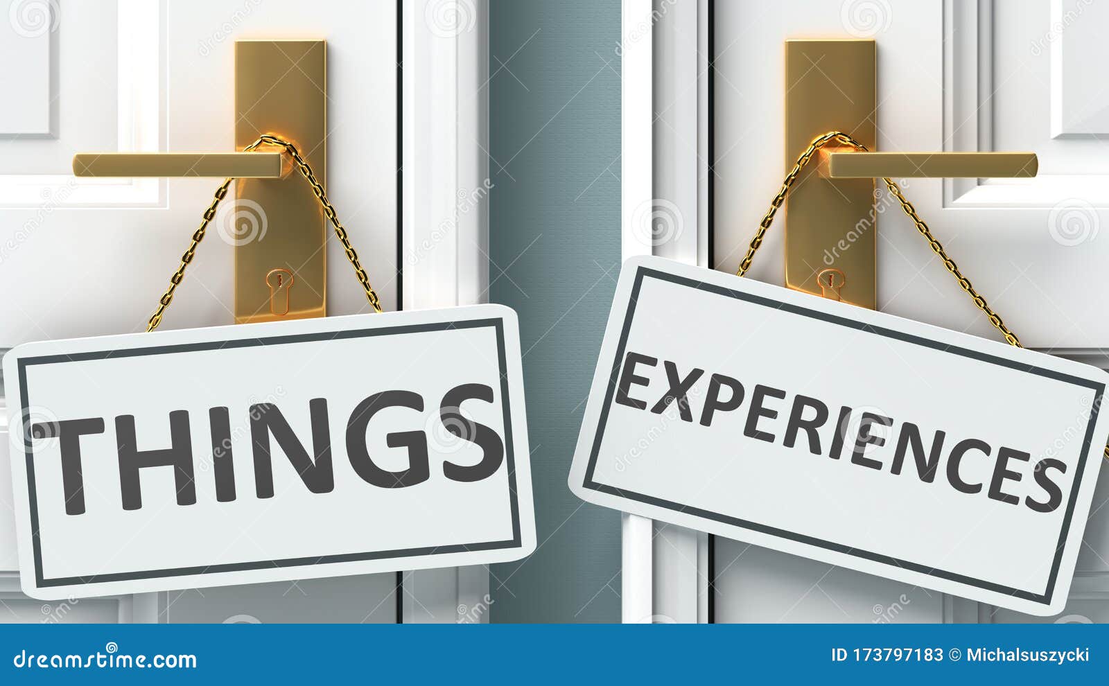 Things or Experiences As a Choice in Life - Pictured As Words Things ...