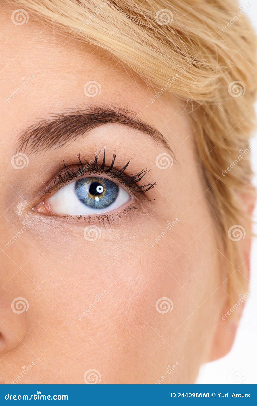 Things are Looking Up.... a Closeup of a Young Womans Eye. Stock Photo ...