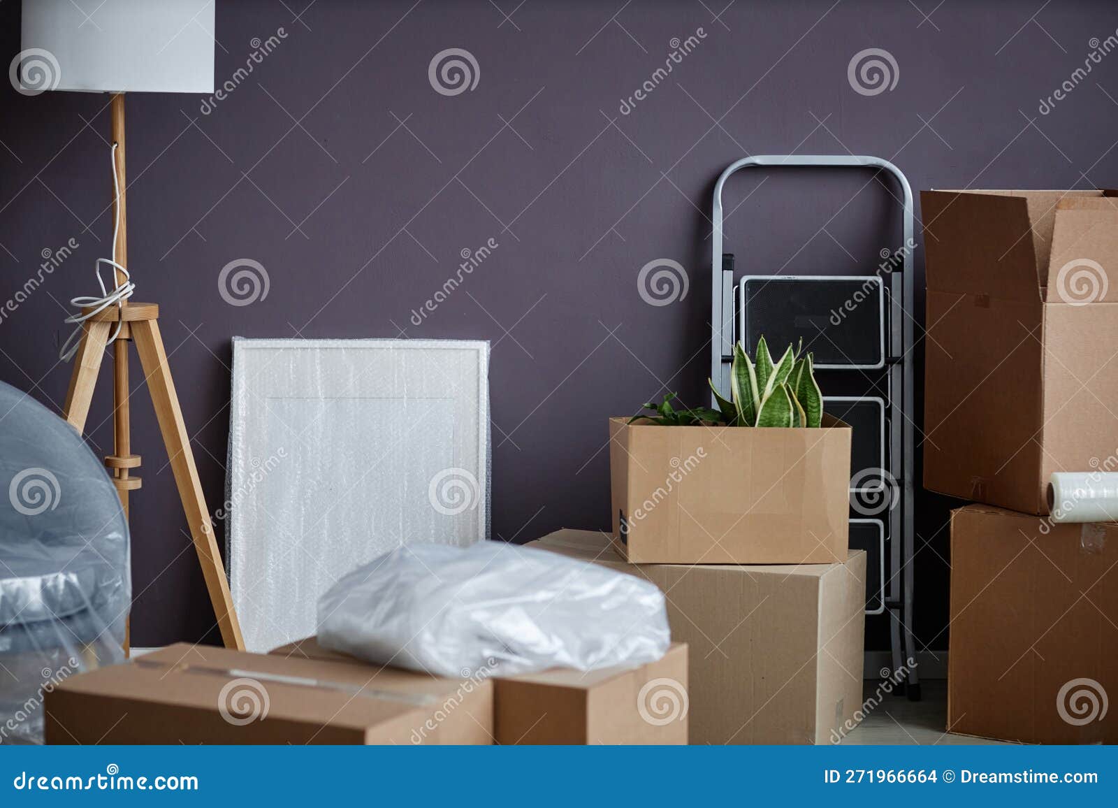Things Packing in Boxes for Relocation Stock Photo - Image of unpack ...
