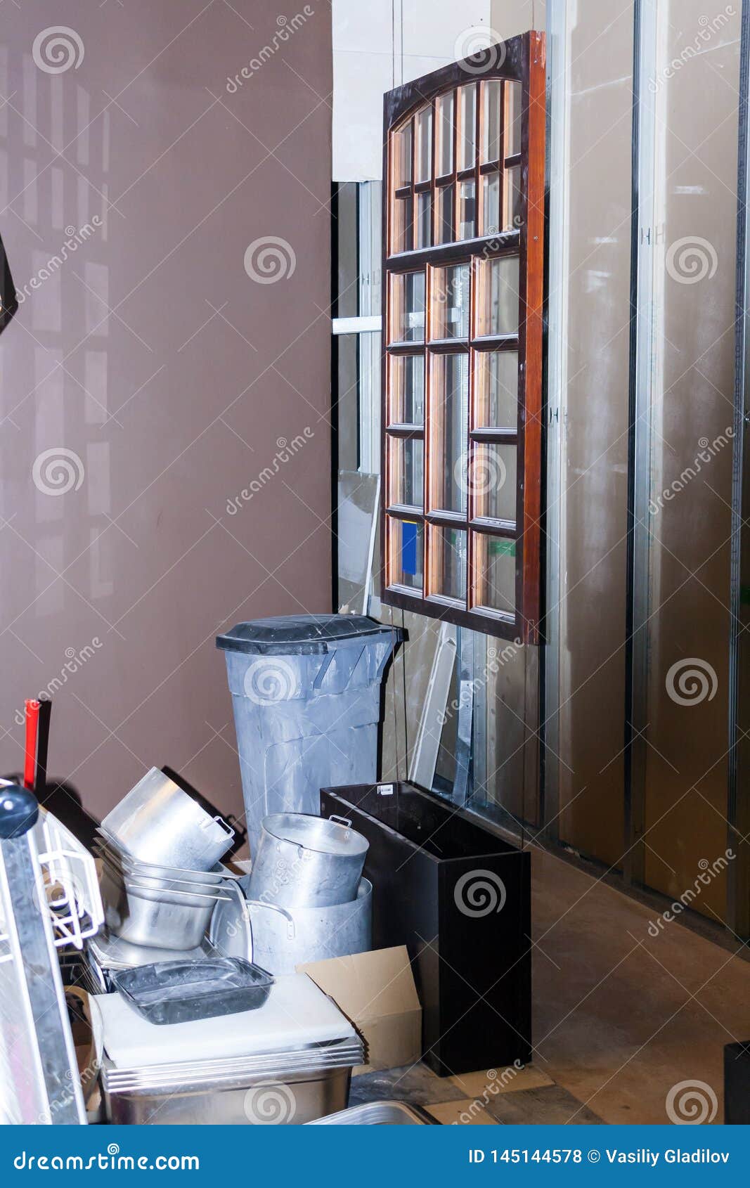 Things Piled Up in the Pantry Stock Photo - Image of corner, glass ...