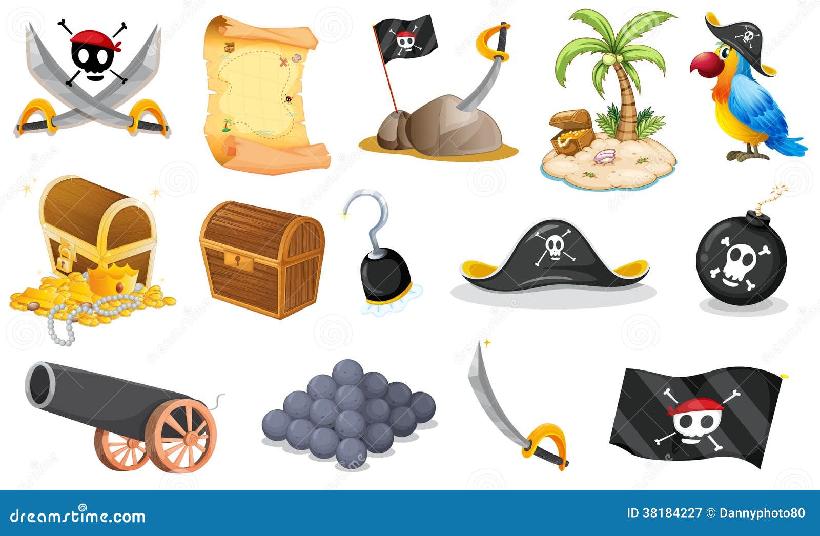 Things related to a pirate stock illustration. Illustration of diamond ...