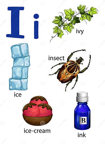 Things that Start with the Letter I Stock Vector - Illustration of ...