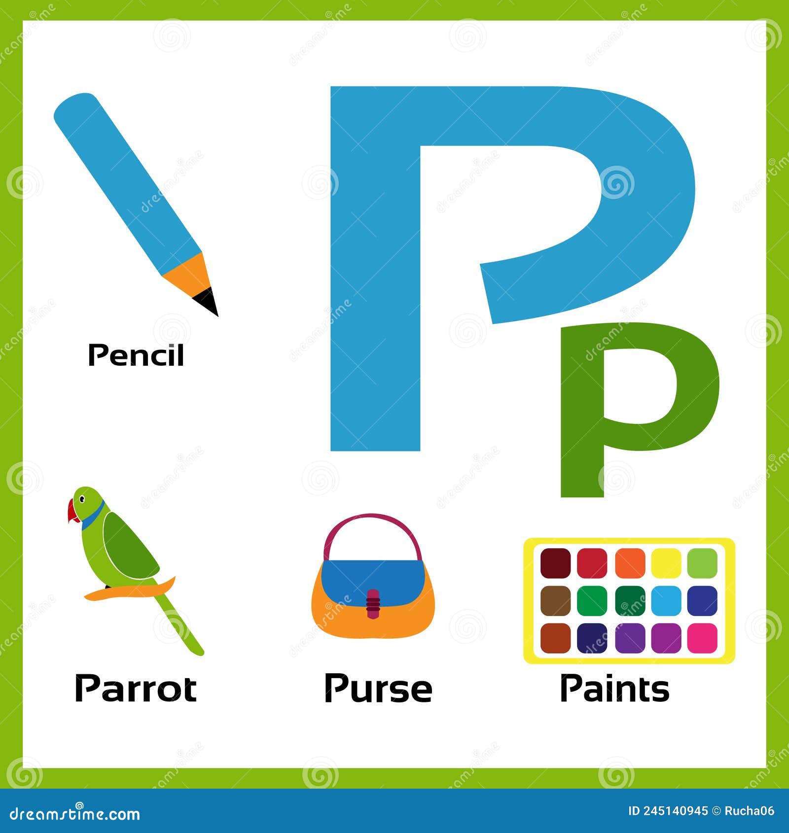 Things Starting from Letter P Stock Vector - Illustration of graphical ...