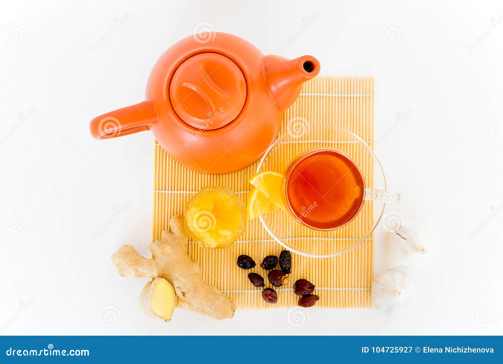 Things for tea stock image. Image of flat, bright, aerial - 104725927