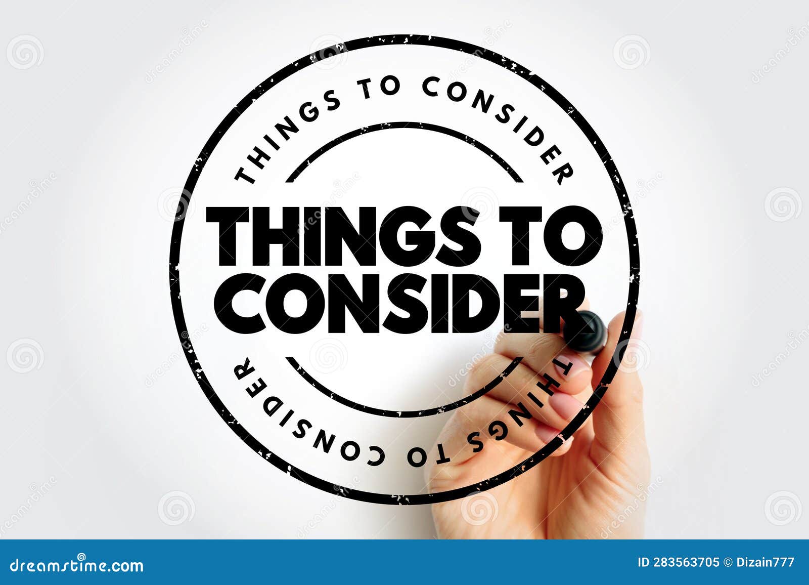 Things To Consider Text Stamp, Business Concept Background Stock Image - Image of studying ...