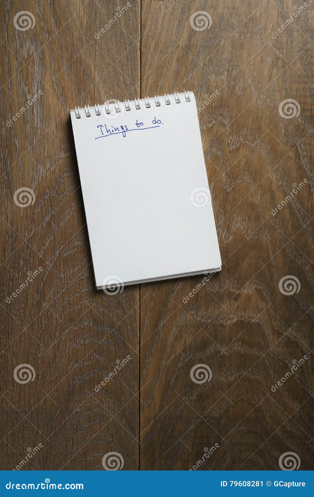 Things To Do List on Notepad on Wood Table Stock Image - Image of paper ...