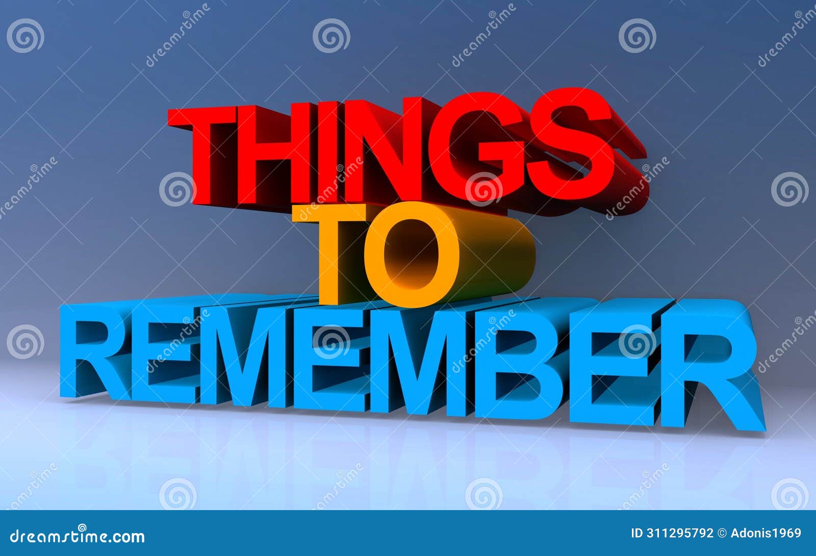 Things to remember on blue stock illustration. Illustration of hints ...