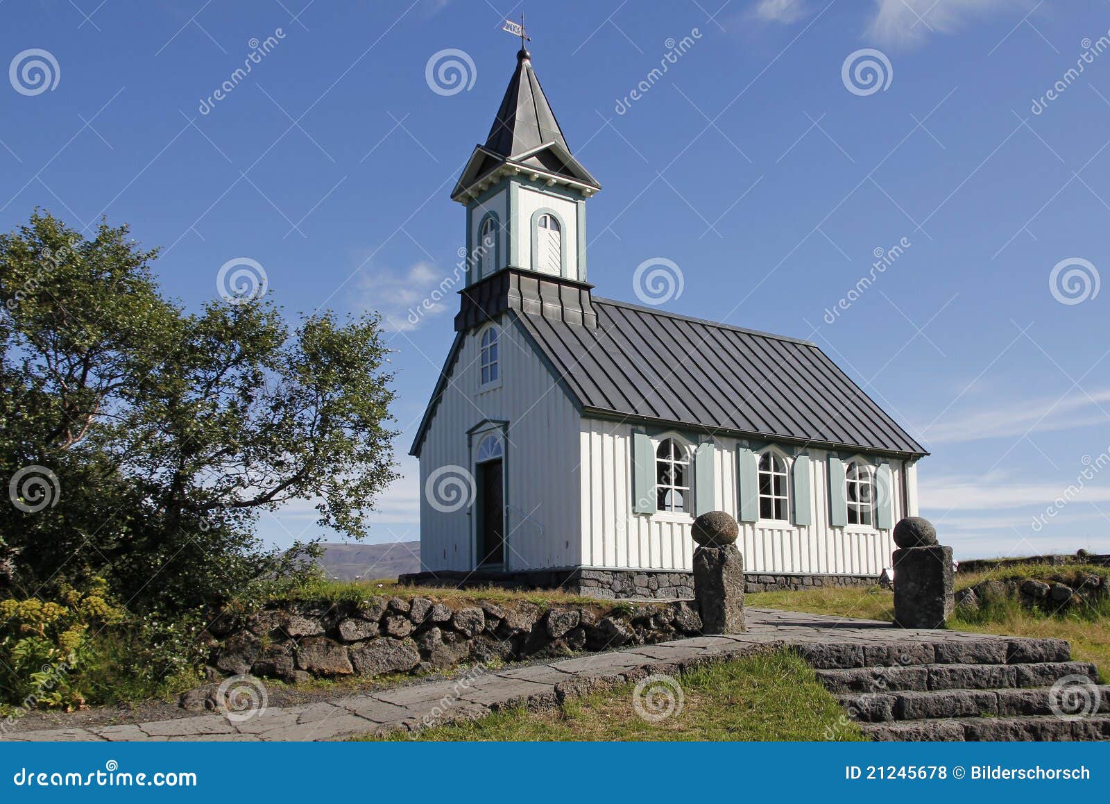 Thingvellir church stock photo. Image of typical, attraction - 21245678