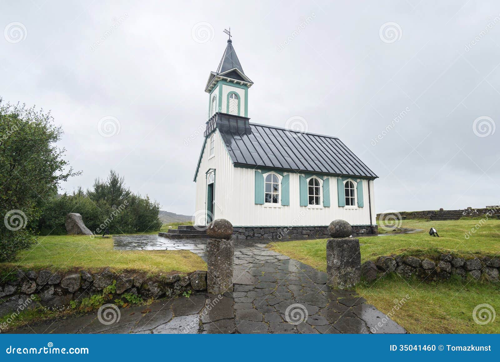 Thingvellir church stock photo. Image of scenery, unesco - 35041460