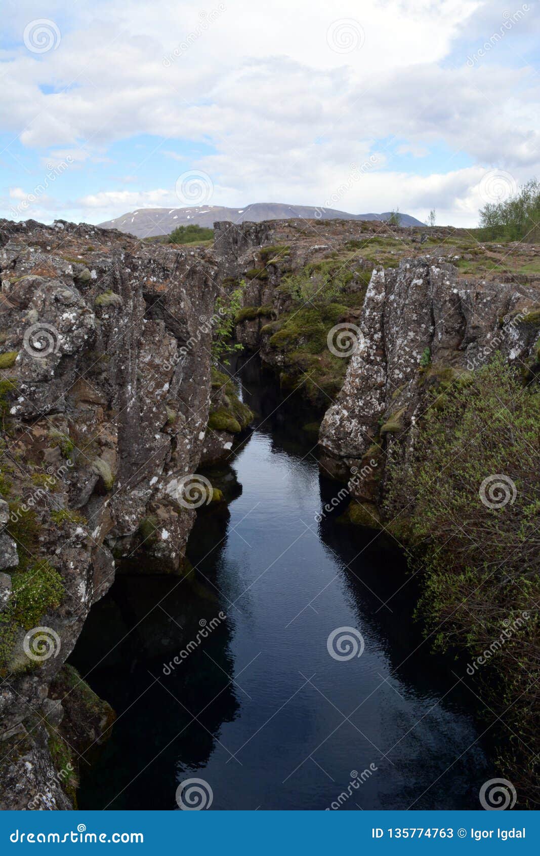 Thingvellir Park. Silfra Breakdown of the Tectonic Plates of the Mid ...
