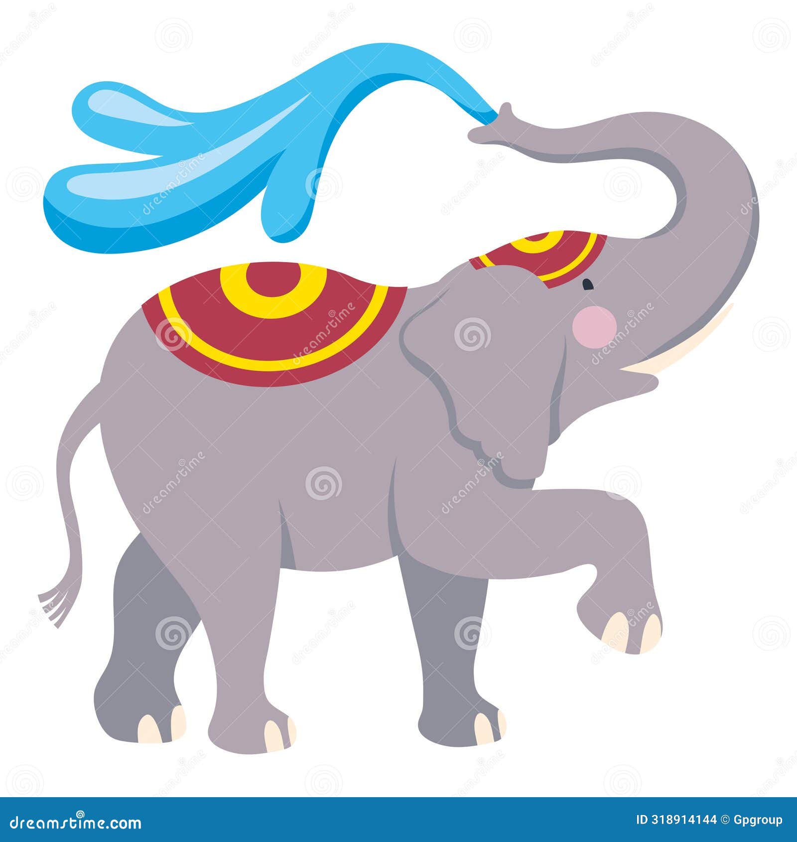 Thingyan festival elephant stock illustration. Illustration of natural ...