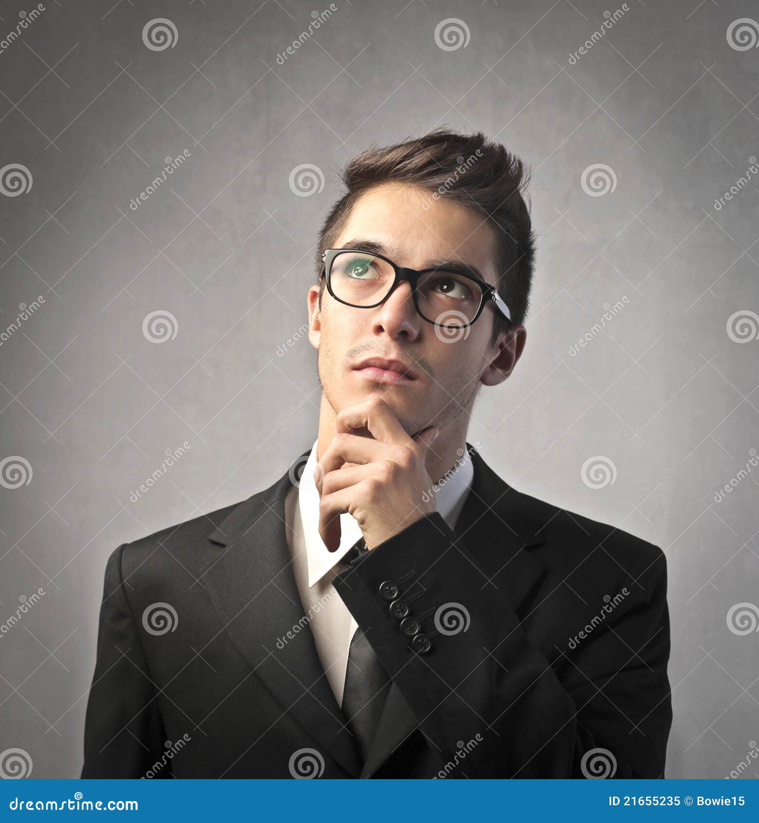 Think stock image. Image of businessman, young, expression - 21655235