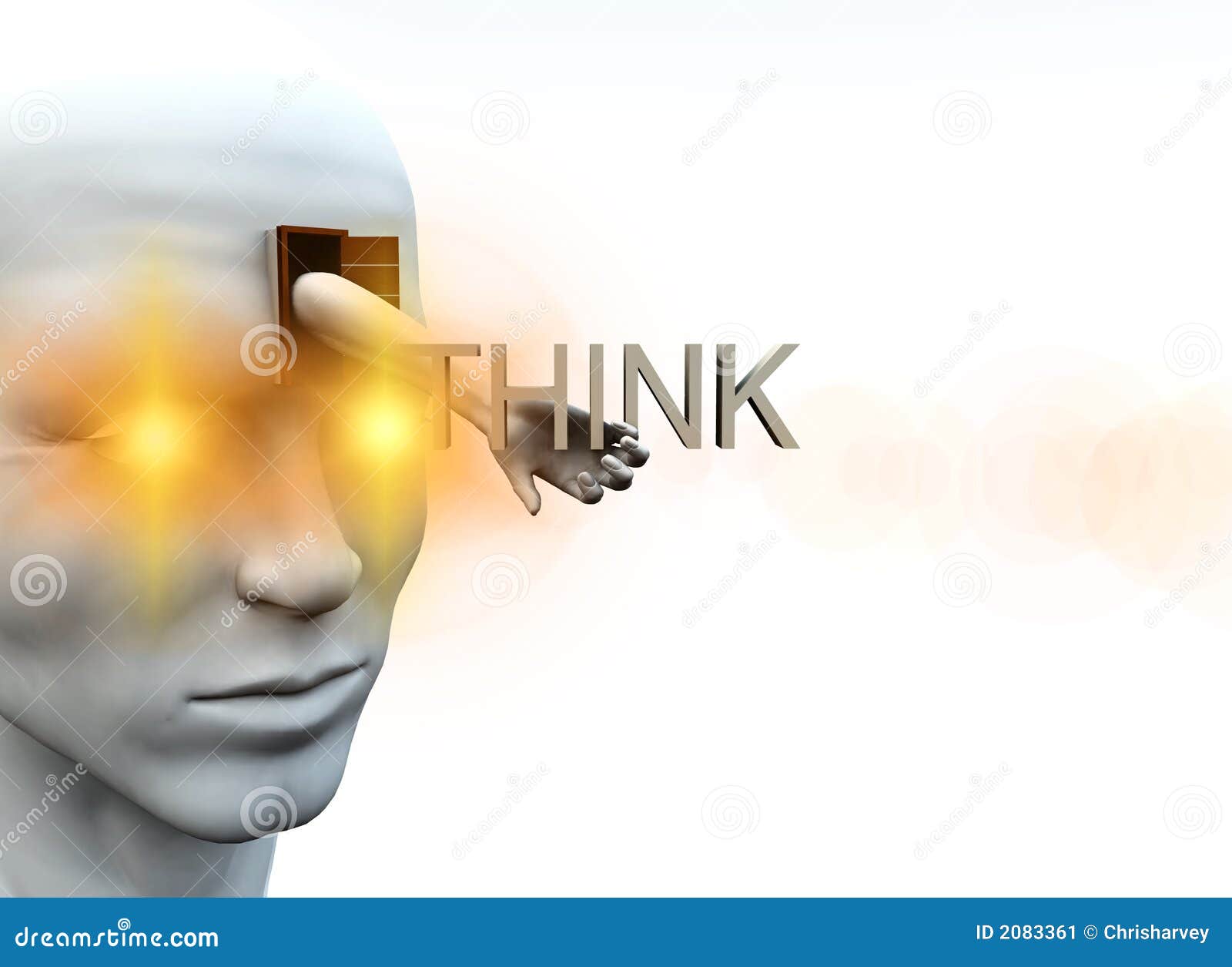 Think 24 stock illustration. Illustration of door, concentrate - 2083361