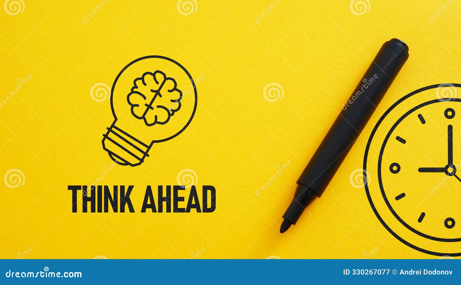 Think Ahead is Shown Using the Text Stock Image - Image of planning ...
