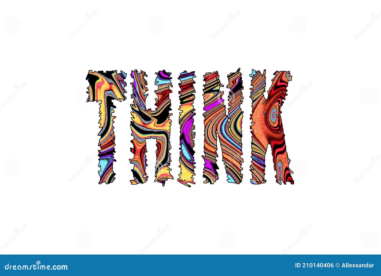 Think, Banner, Poster and Sticker Stock Illustration - Illustration of ...