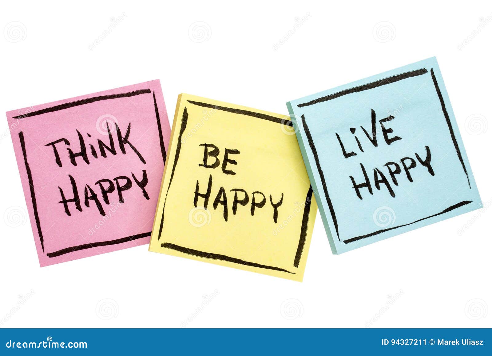 Think, Be, Live Happy - Positive Reminder Stock Image - Image of happy ...