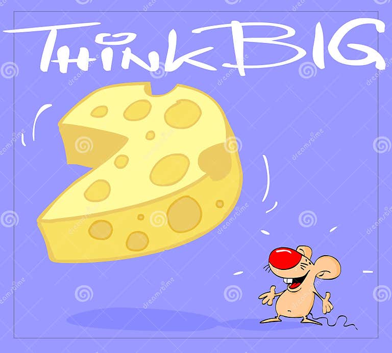 Think big stock illustration. Illustration of cheese, color - 1097501