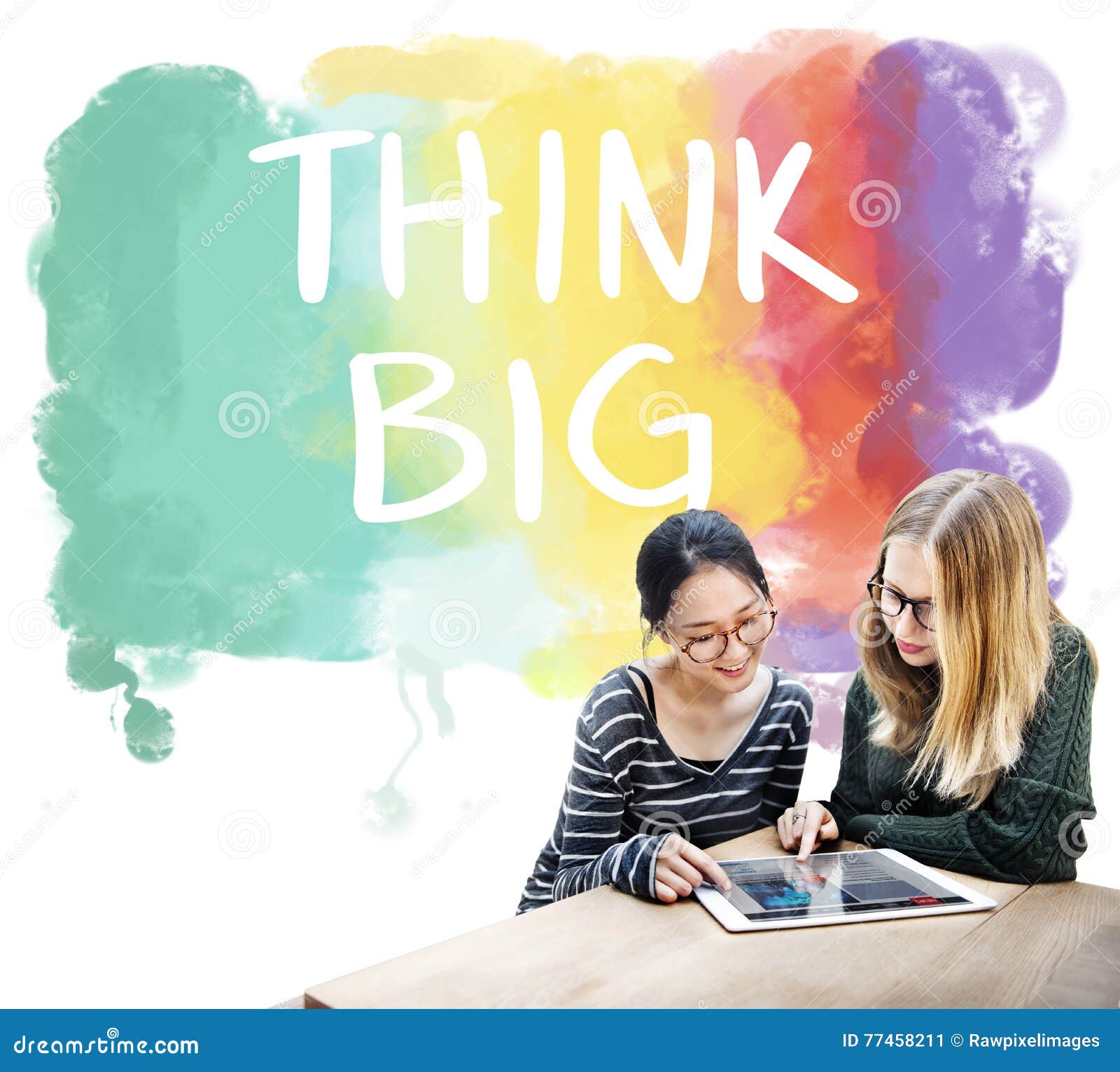 Think Big Attitude Creative Inspiration Optimism Concept Stock Image ...
