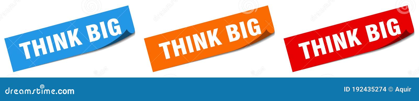 Think Big Banner. Think Big Speech Bubble Label Set. Stock Vector ...