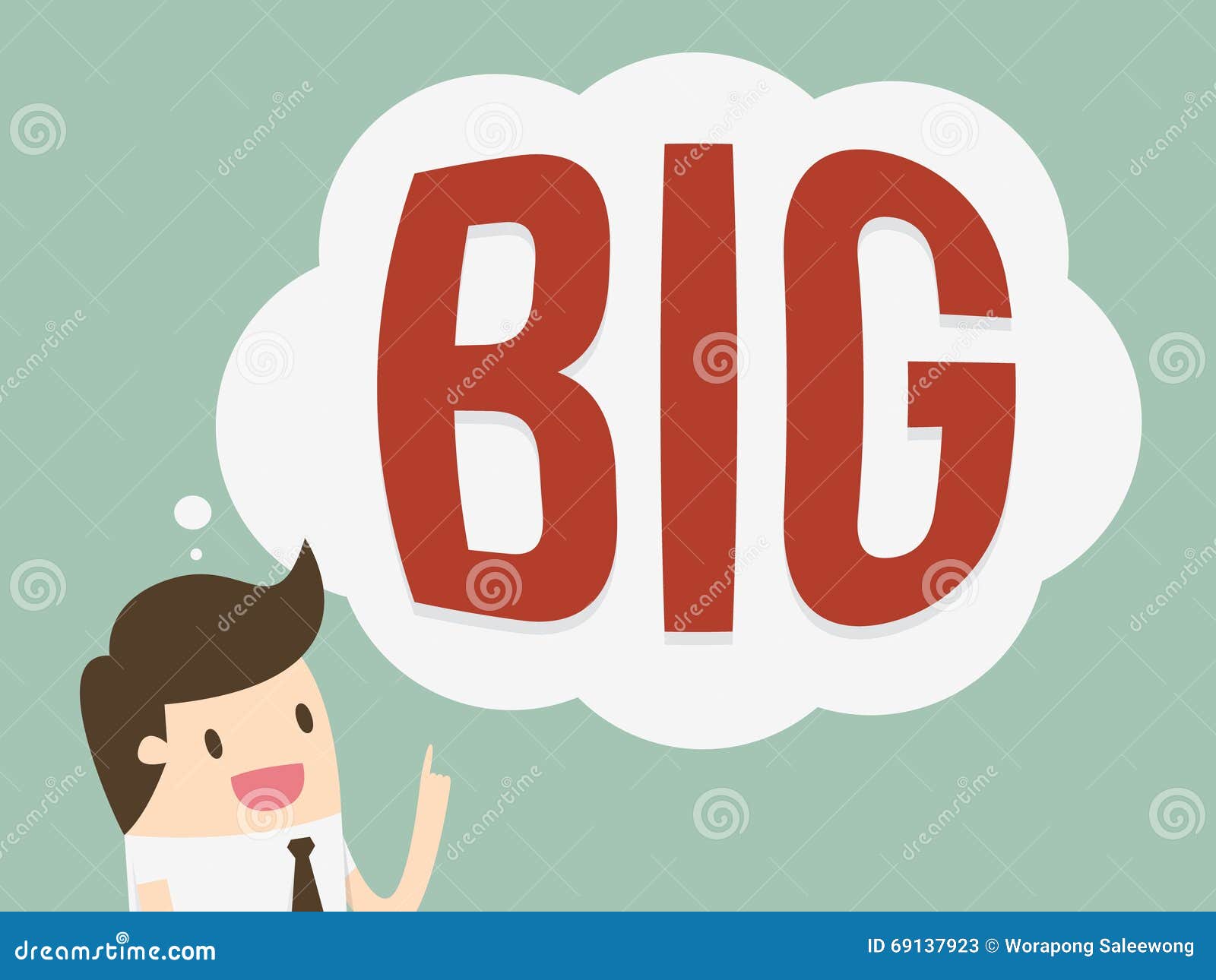 Think big stock vector. Illustration of subconscious - 69137923