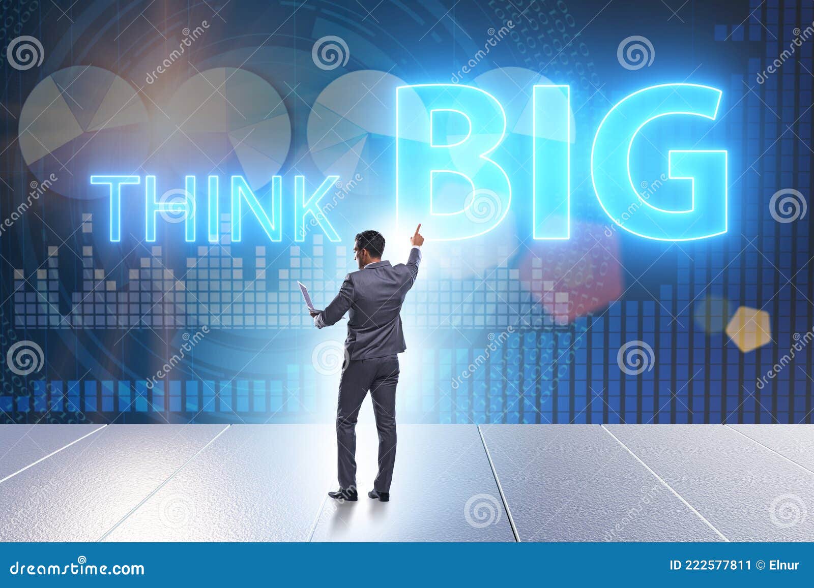 Think Big Concept with Businessman Stock Image - Image of success ...