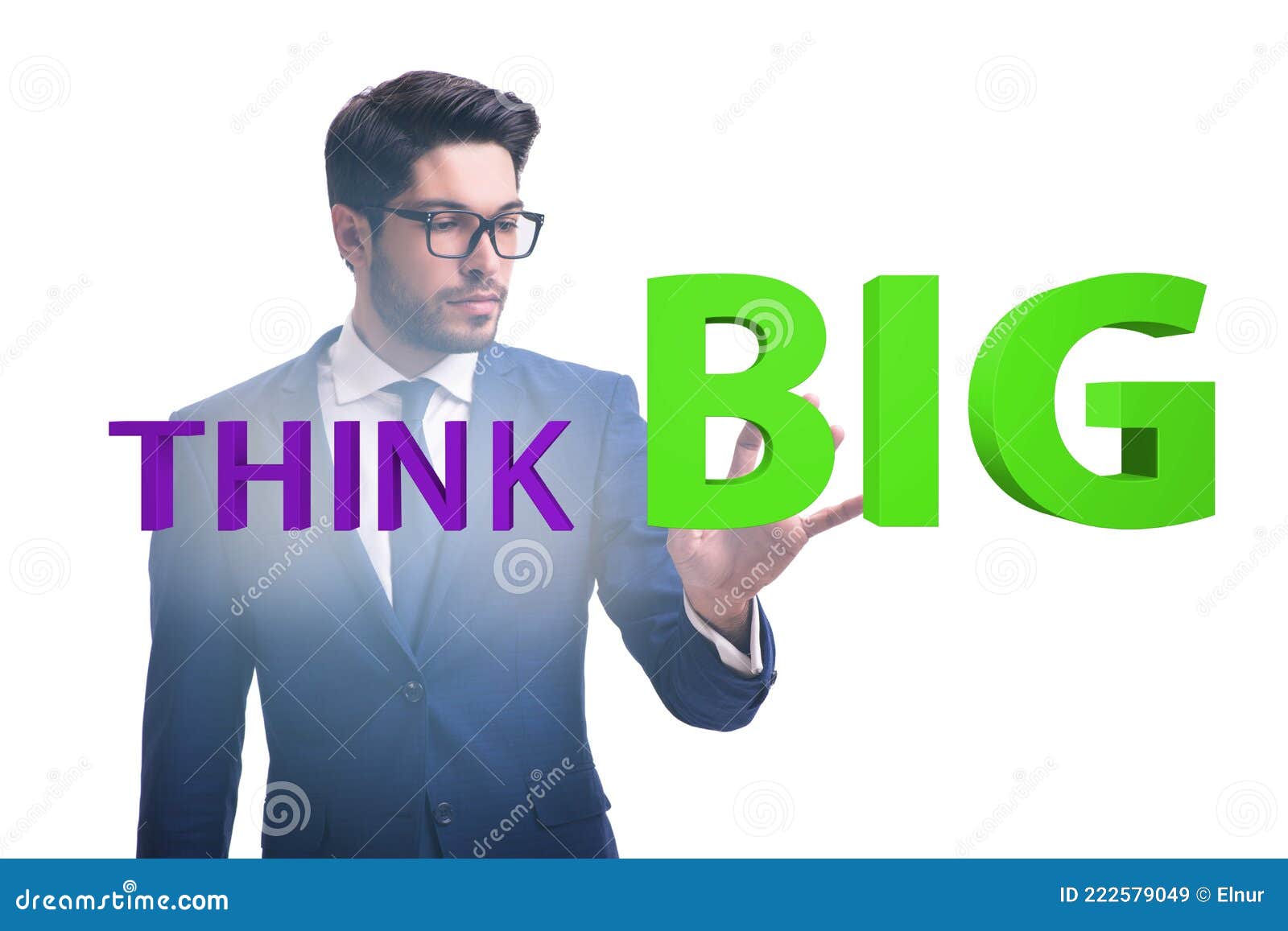Think Big Concept with Businessman Stock Image - Image of conceptual ...