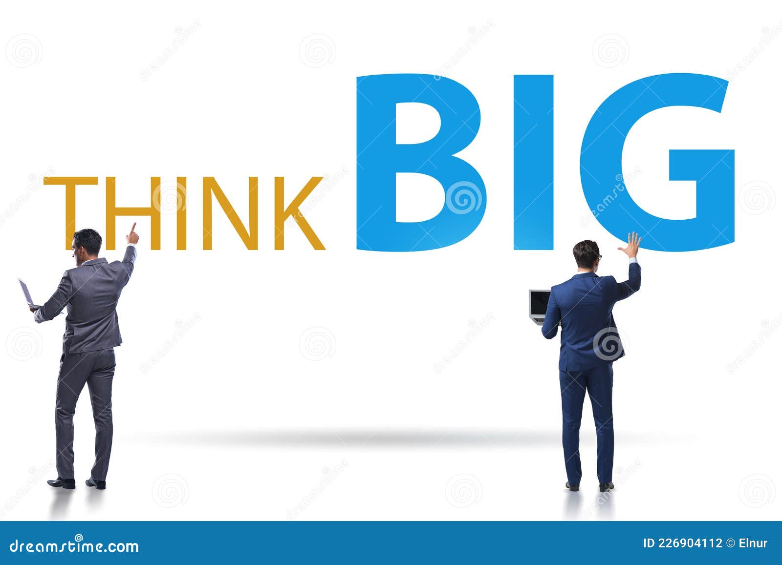 Think Big Concept with Businessman Stock Photo - Image of concept ...