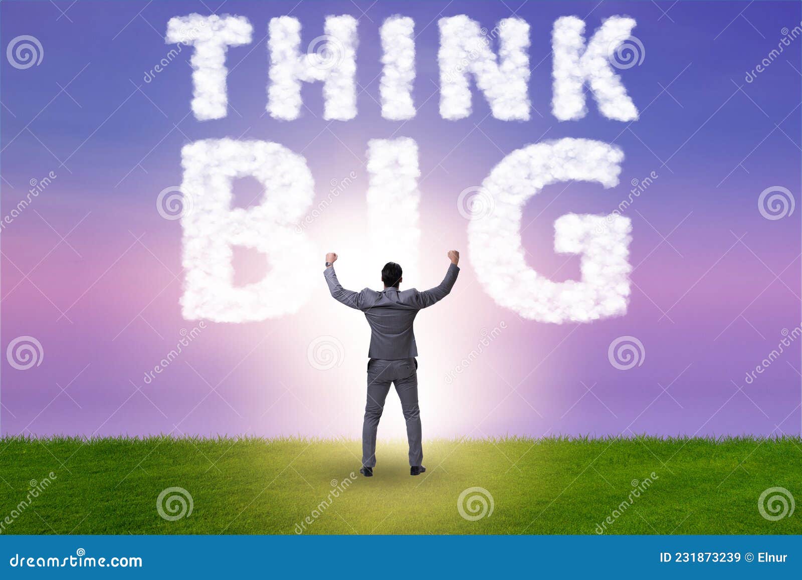 Think Big Concept with Businessman Stock Image - Image of intelligence ...