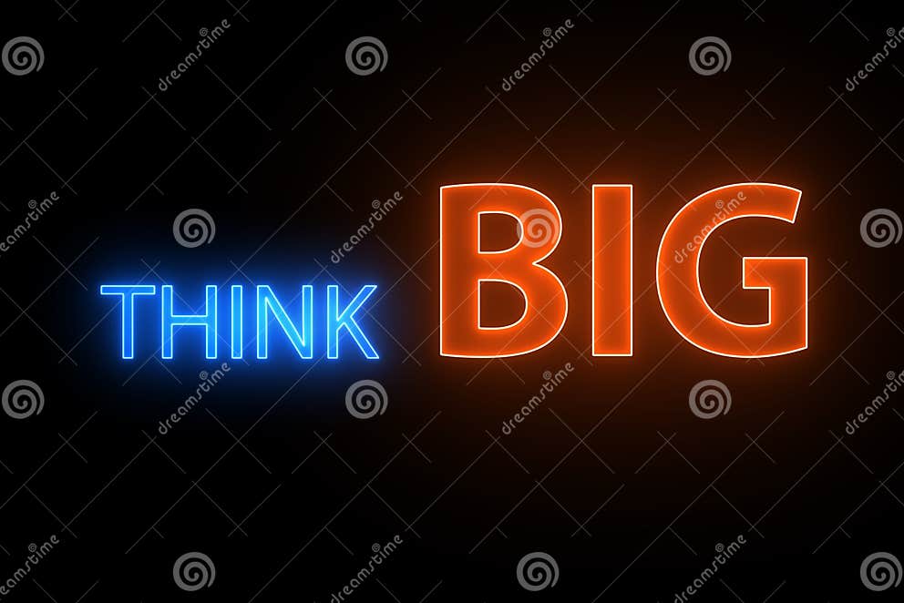 Think Big Concept with Letters Stock Illustration - Illustration of ...