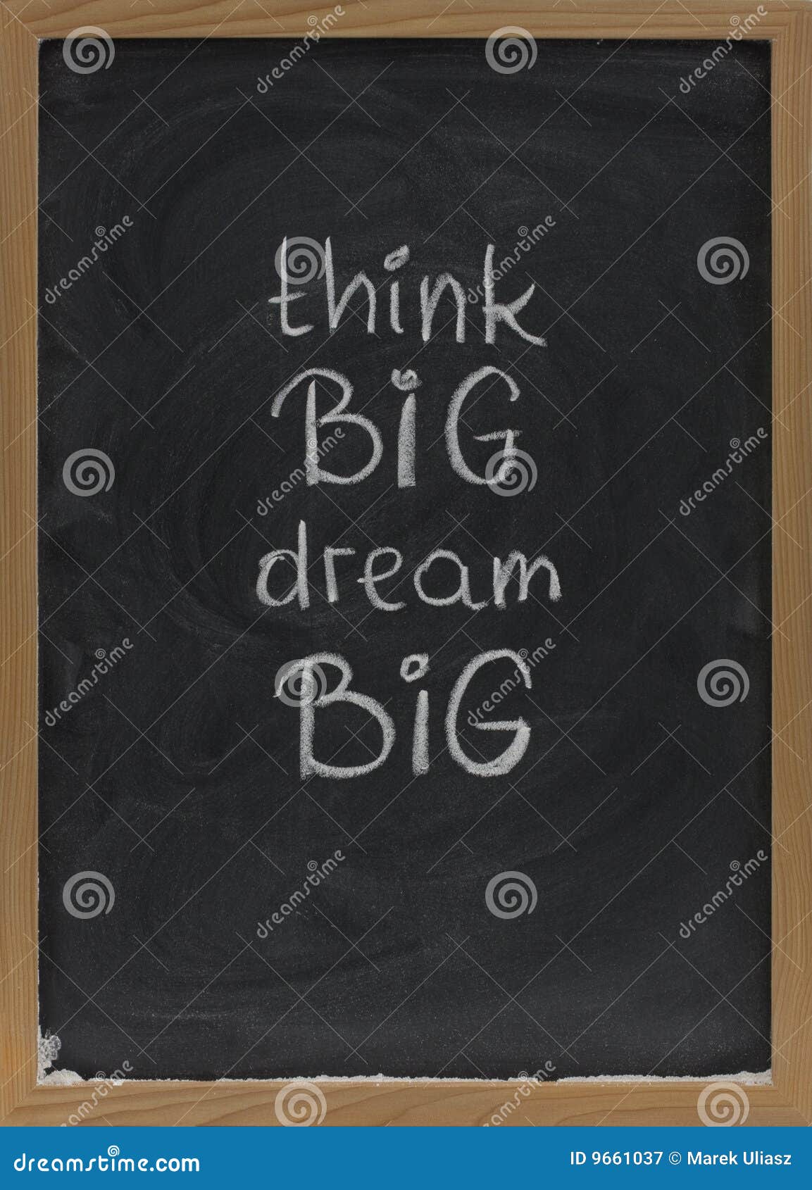 Think Big, Dream Big Slogan on Blackboard Stock Image - Image of ...