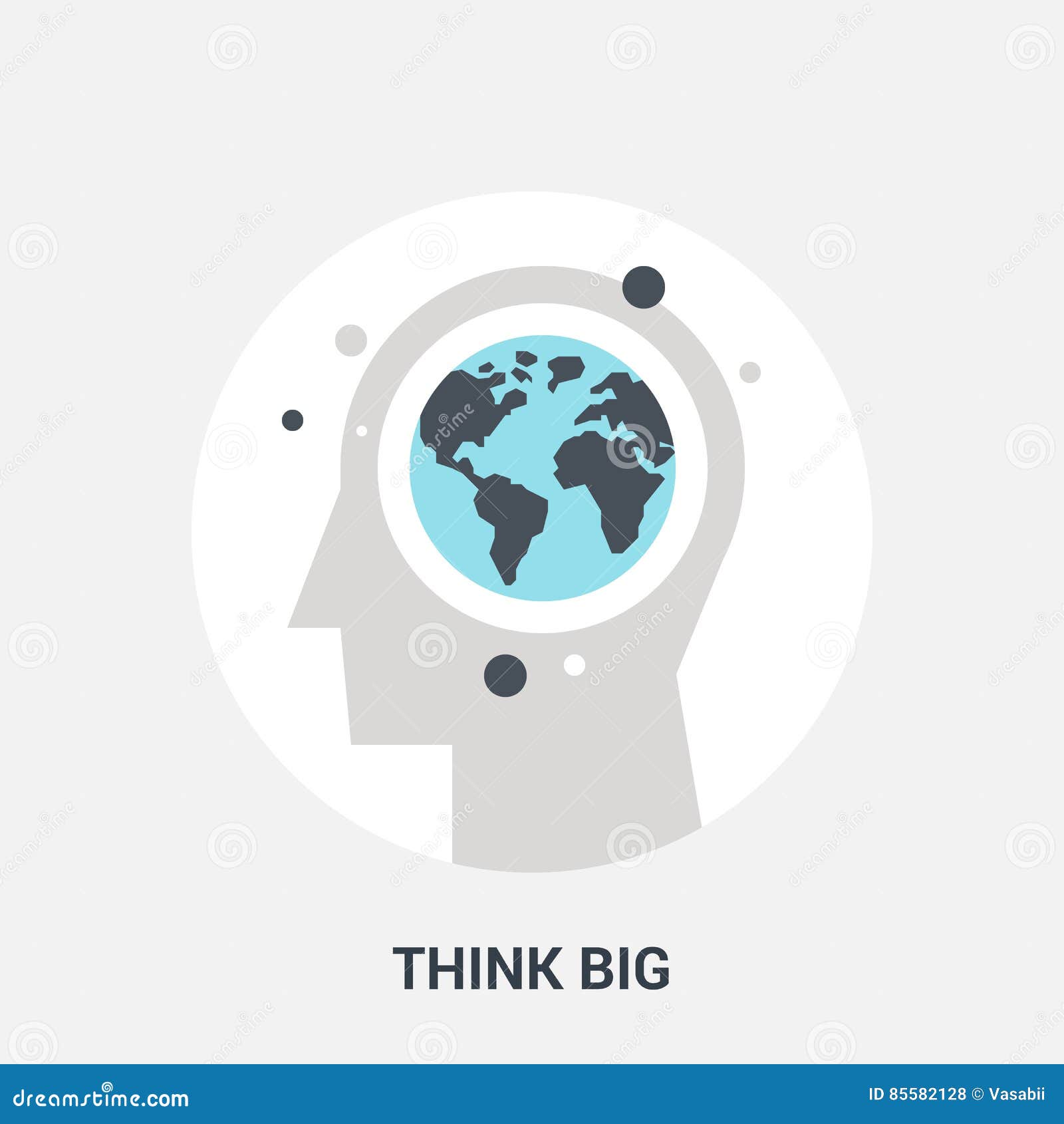 Think big icon concept stock vector. Illustration of function - 85582128