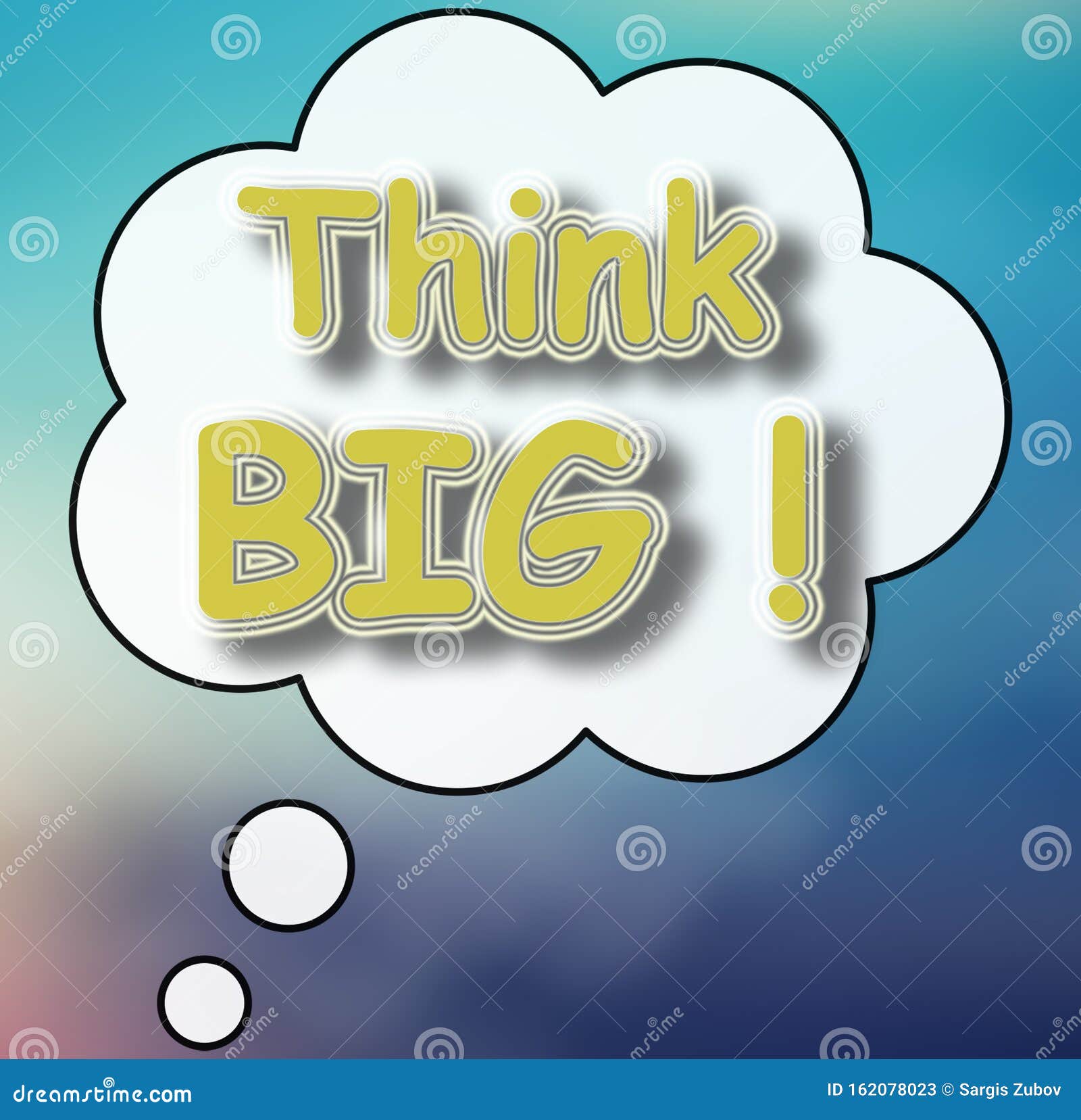 Think big, illustration stock illustration. Illustration of motivation ...