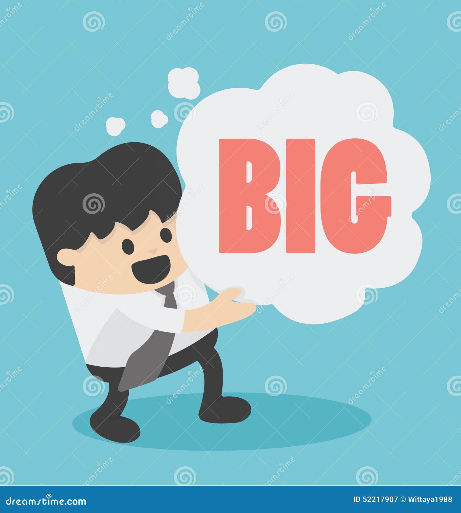 Think big stock vector. Illustration of inspiration, happy - 52217907