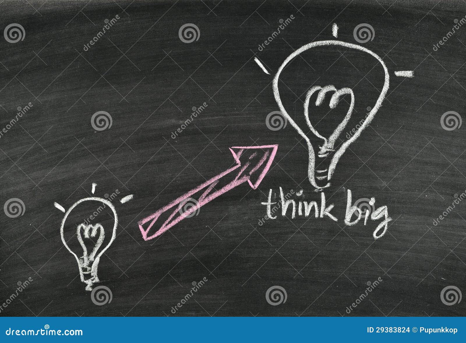 Think big and light bulb stock photo. Image of creative - 29383824