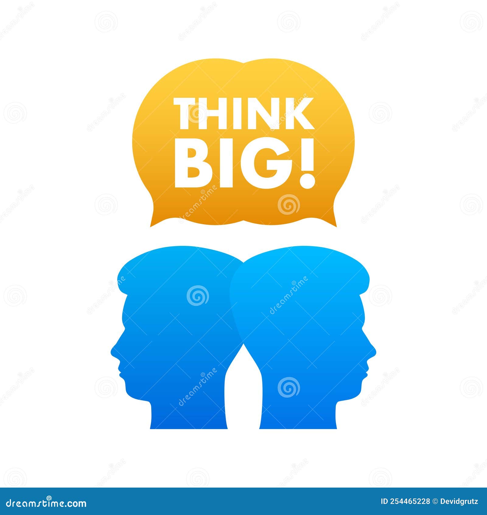 Think Big Light Bulb, Motivational. Vector Stock Illustration. Stock ...