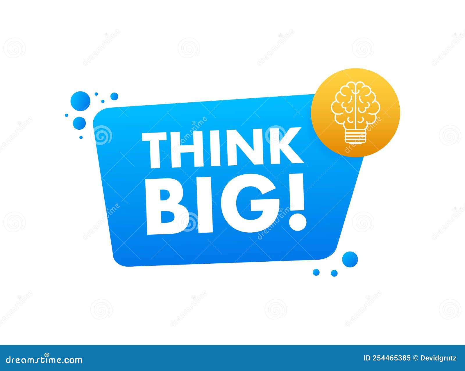 Think Big Light Bulb, Motivational. Vector Stock Illustration. Stock ...