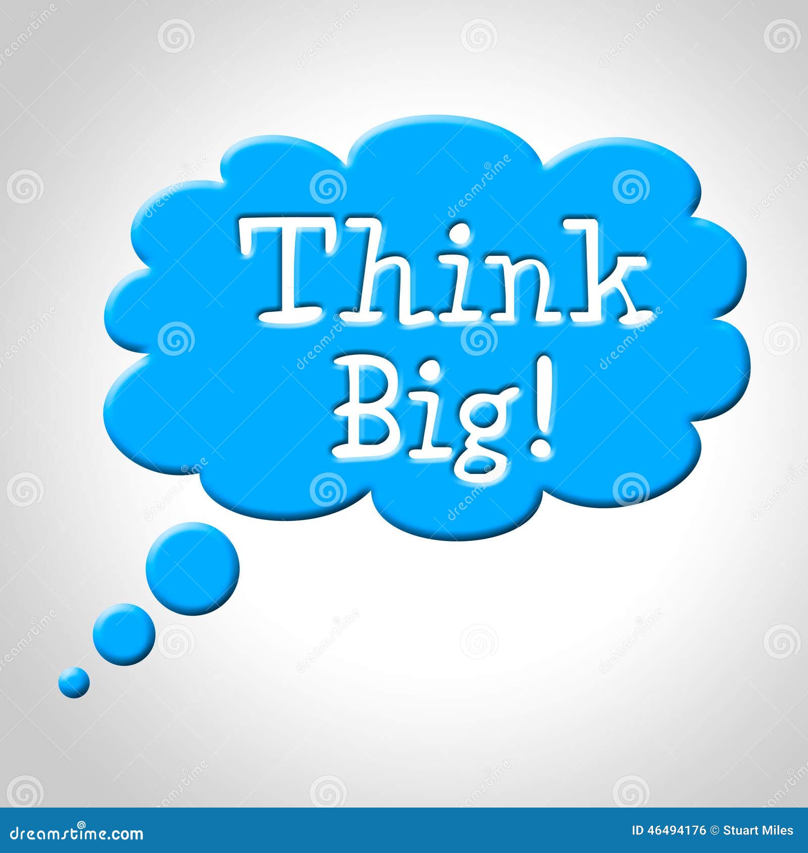 Think Big Means Large Future and Aspire Stock Illustration ...