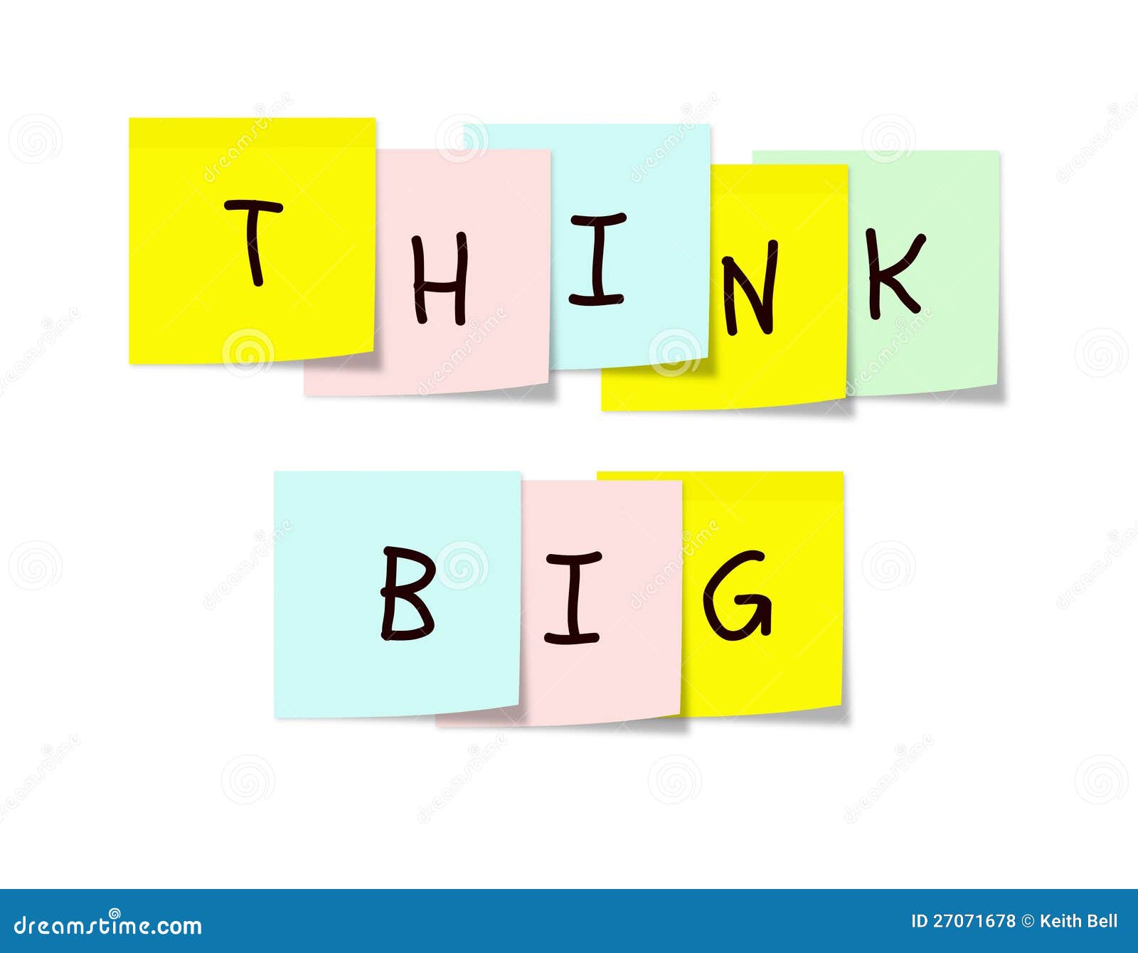 Think Big Memo Pads stock illustration. Illustration of yellow - 27071678