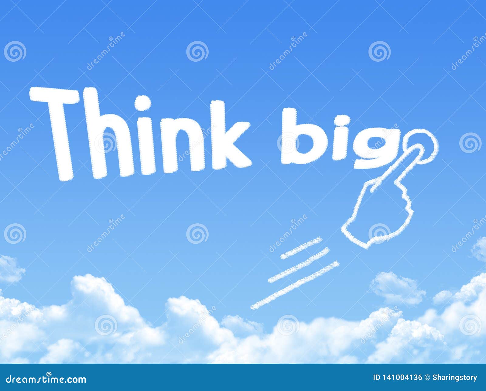 Think Big Message Cloud Shape Stock Illustration - Illustration of ...