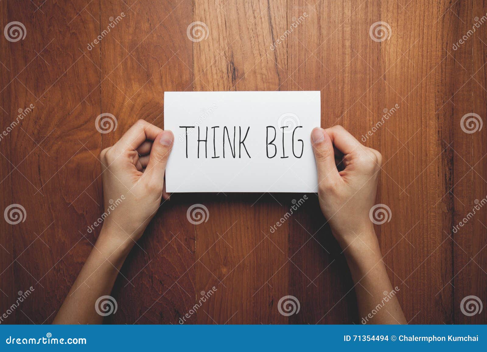 Think Big Message Concept on Paper Stock Photo - Image of focus ...