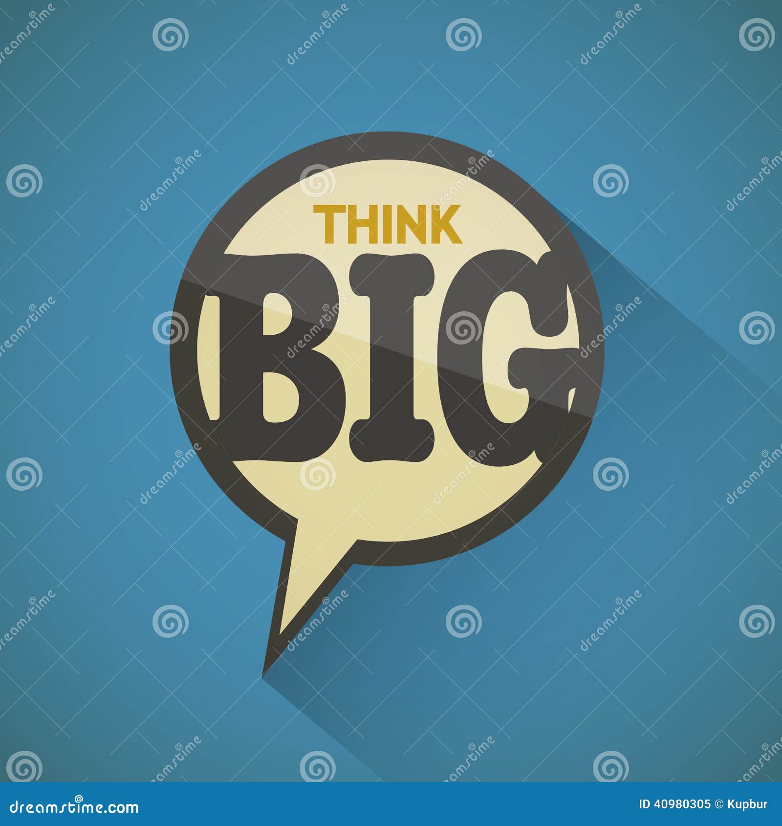 Think Big Motivation Balloon Stock Vector - Illustration of business ...
