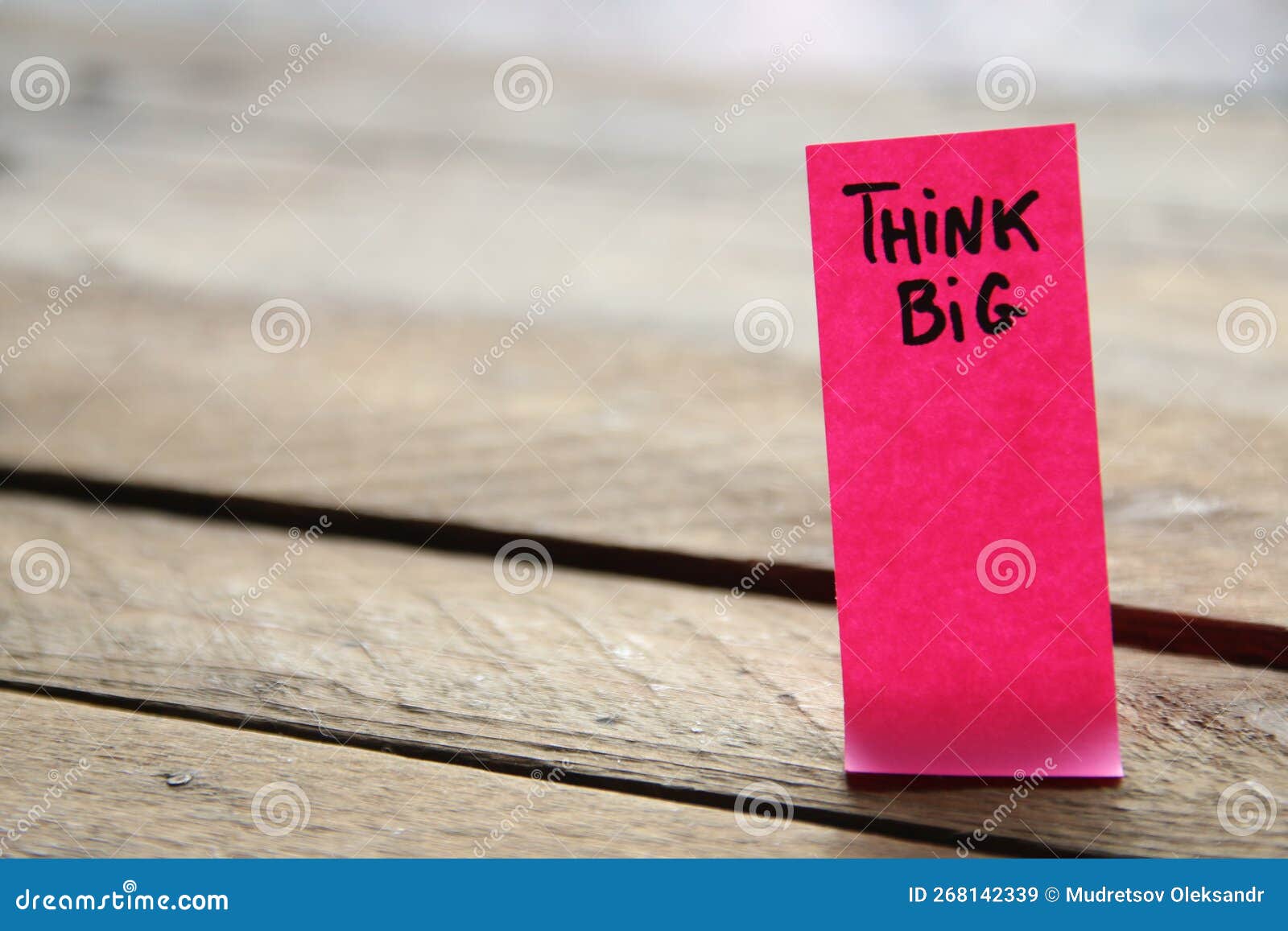 Think Big. Motivational Quotes Inscription on a Tag Creative Concept ...