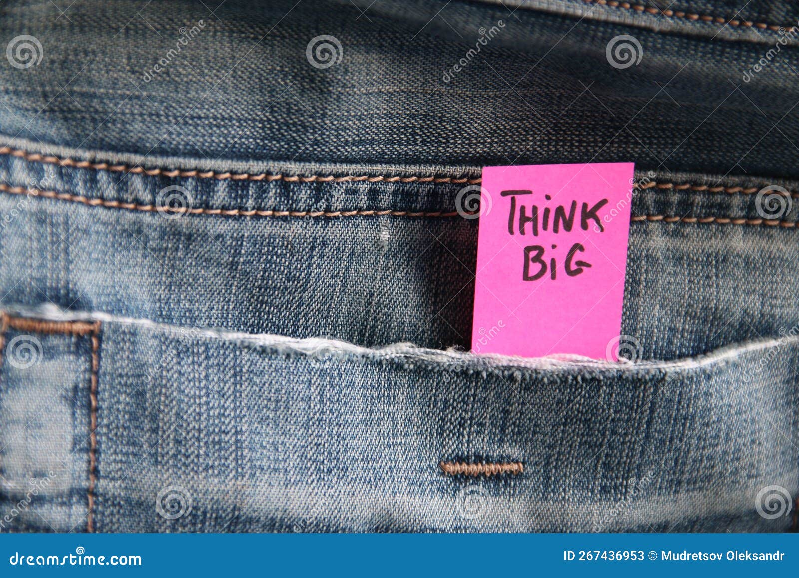 Think Big Motivational Quotes Inscription on a Tag Creative Concept ...