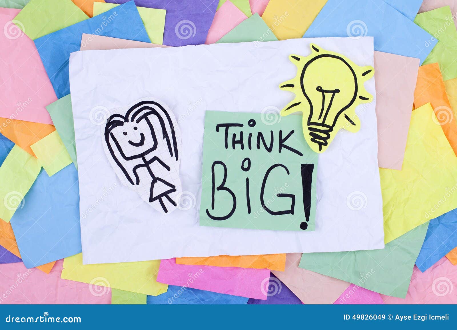 Think Big stock image. Image of light, creativity, reminder - 49826049