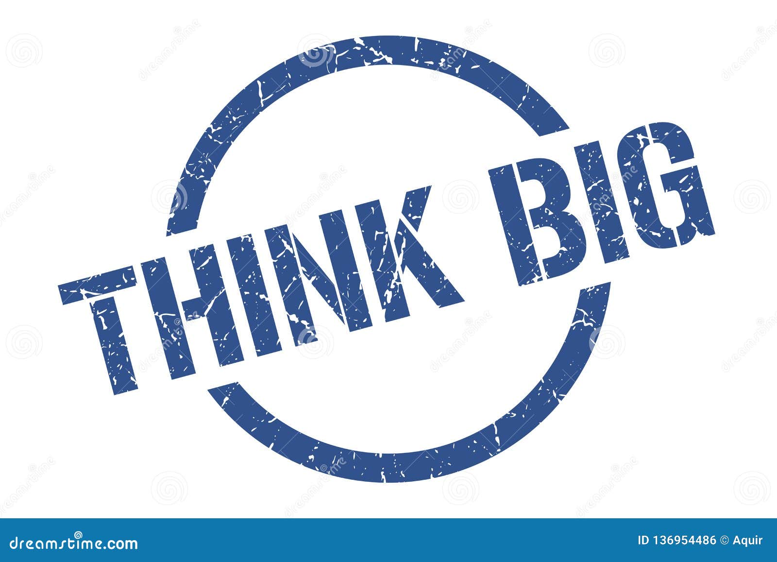 Think big stamp stock vector. Illustration of vintage - 136954486