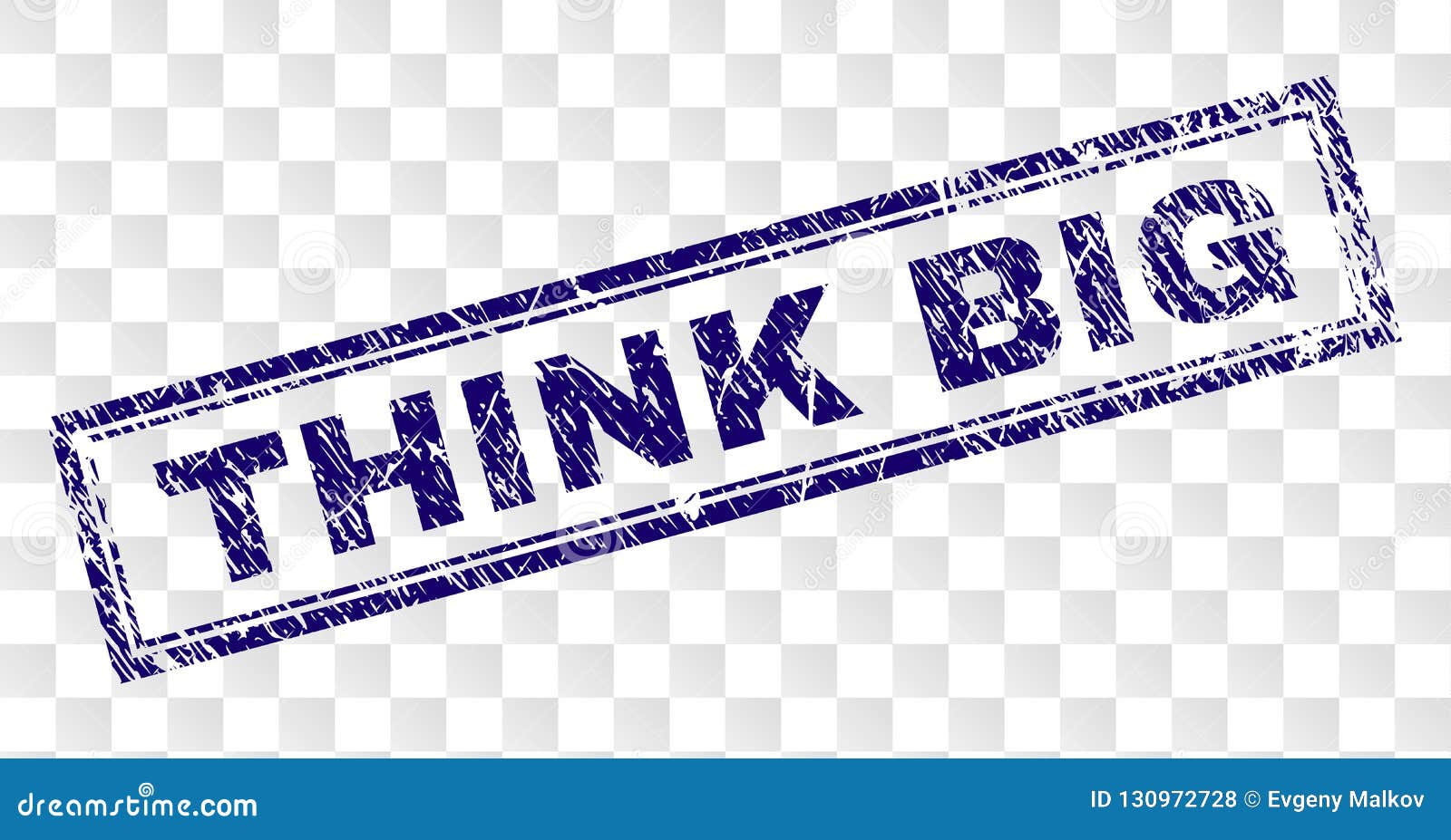 Scratched THINK BIG Rectangle Stamp Stock Vector - Illustration of ...